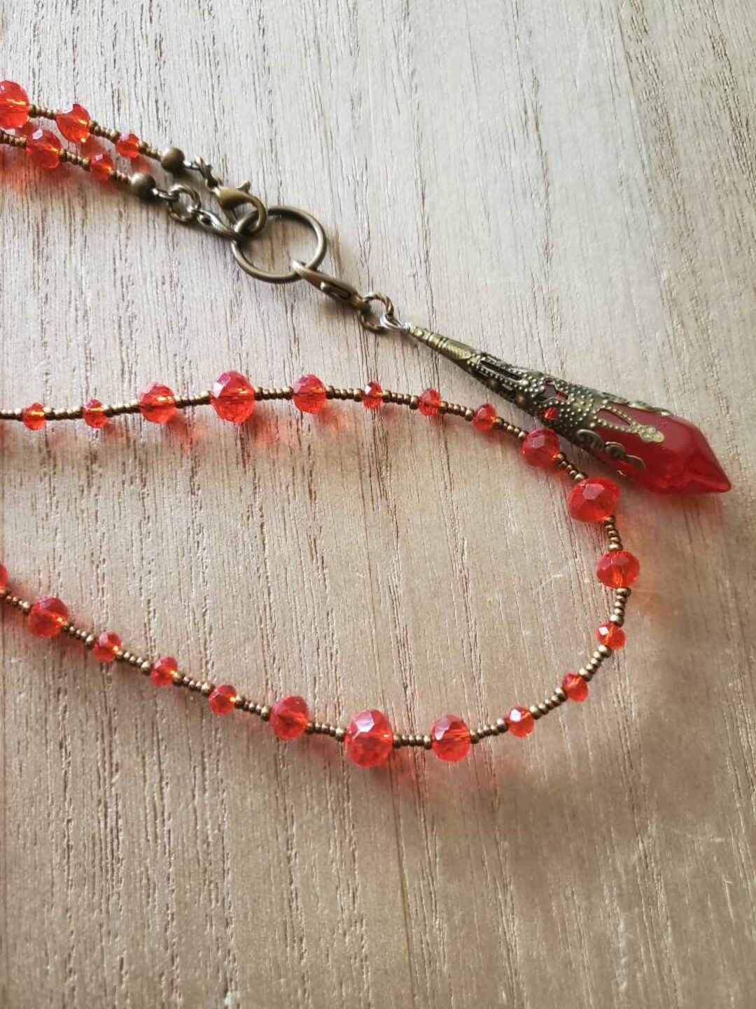 Charmed Pendulum Necklace / Whimsigoth Jewelry/ Goth Rosary Style ...