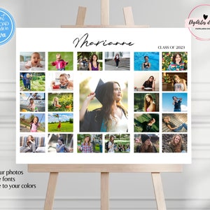 Graduation Photo Collage Template | 25 Pictures, Poster Size Graduate ...