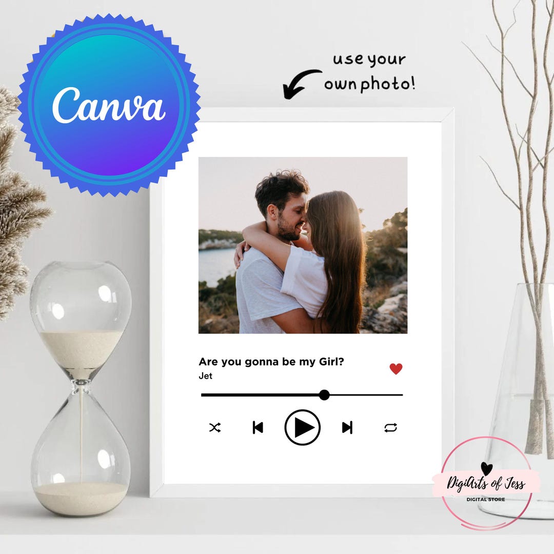 Personalized Song Photo Frame | Spotify Song Picture | Music Wall Art ...