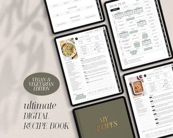 Digital Recipe Book for Goodnotes Digital Meal Planner Digital Recipe ...