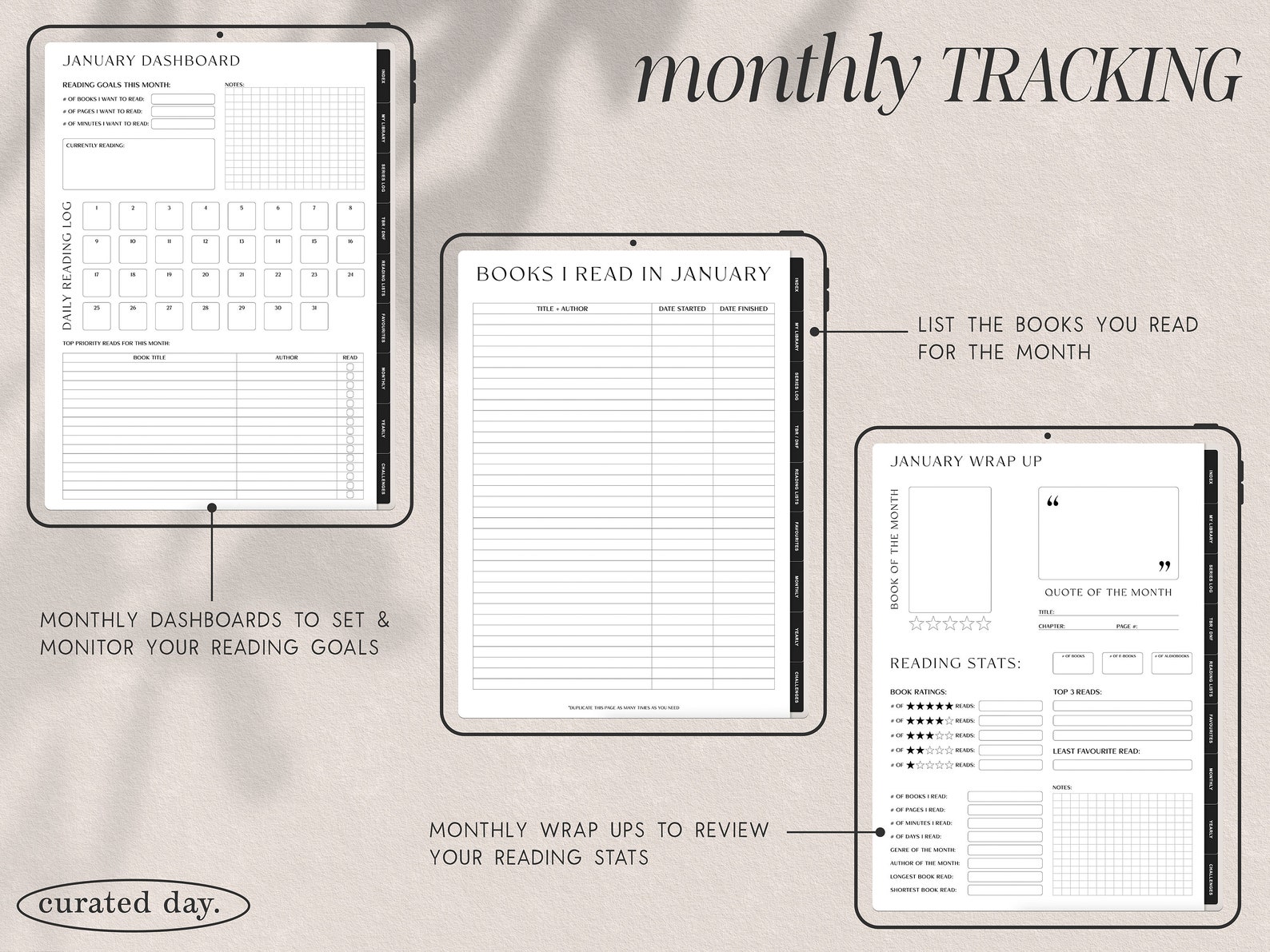 Digital Reading Journal for Goodnotes Deluxe Digital Reading Planner ...