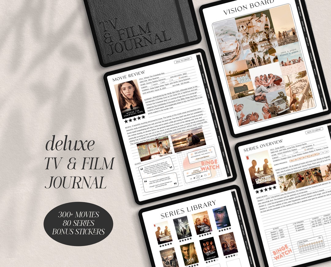 Digital Movie and TV Series Journal for Goodnotes | TV and Film Planner ...
