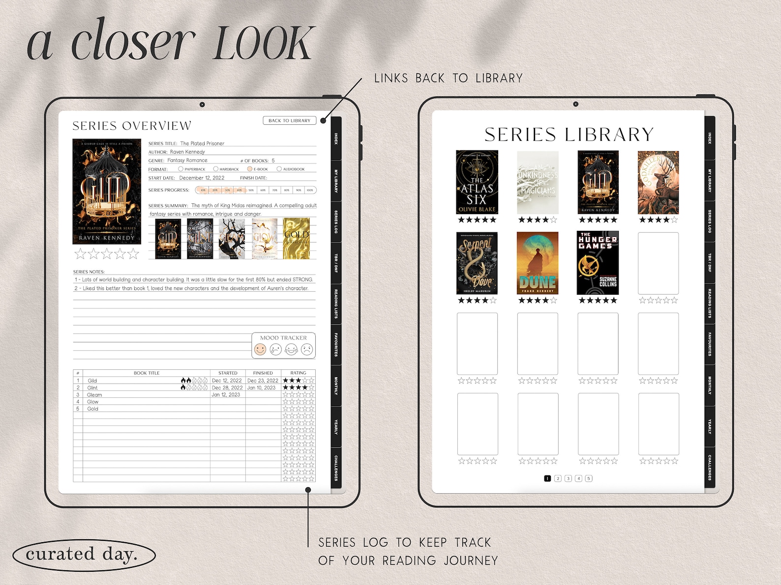 Digital Reading Journal for Goodnotes Deluxe Digital Reading Planner ...
