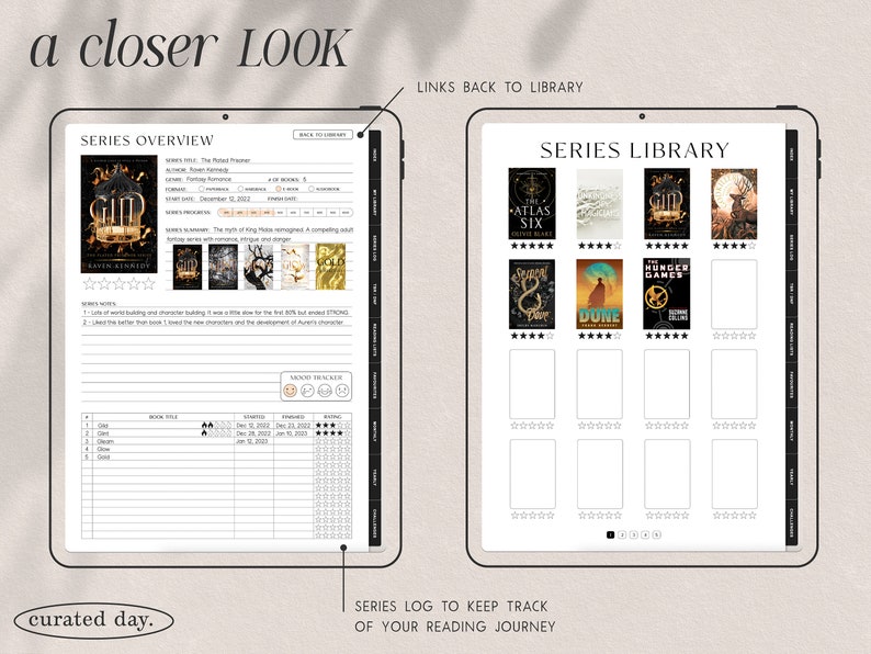 Digital Reading Journal for Goodnotes Deluxe Digital Reading - Etsy