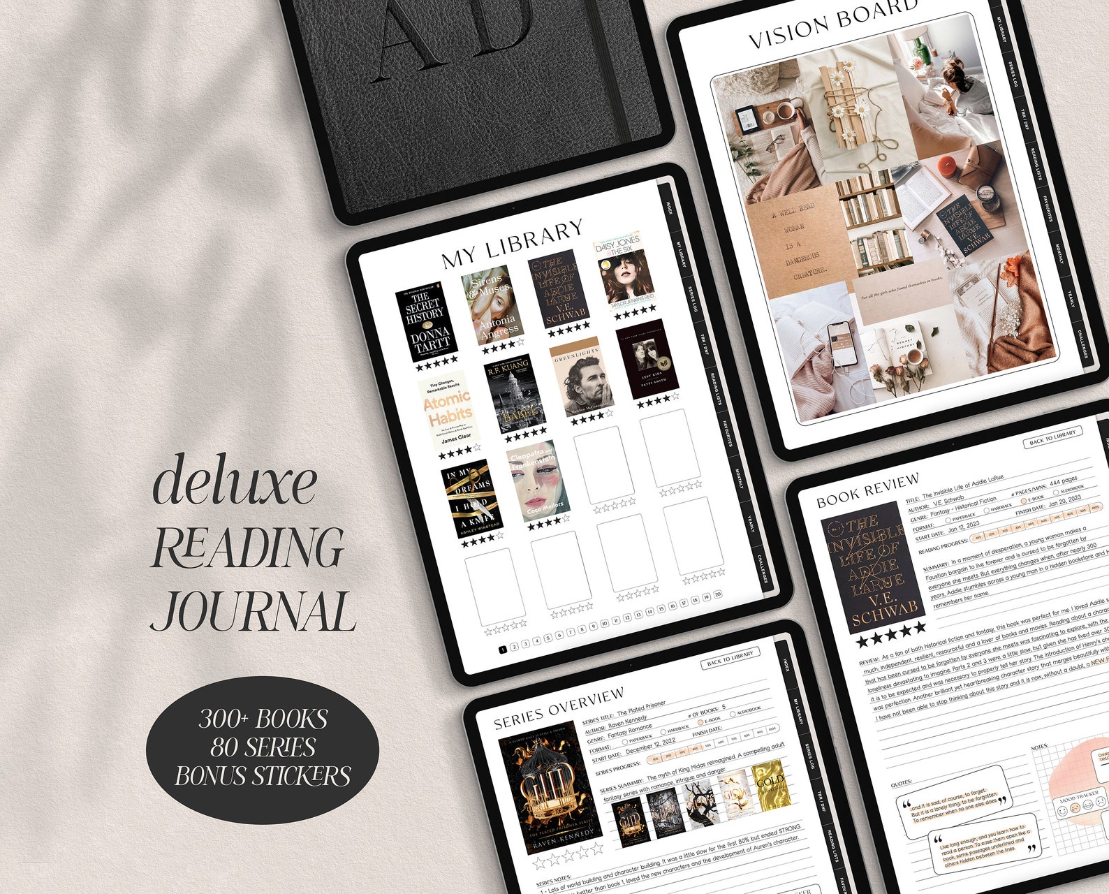 Digital Reading Journal for Goodnotes Deluxe Digital Reading Planner ...