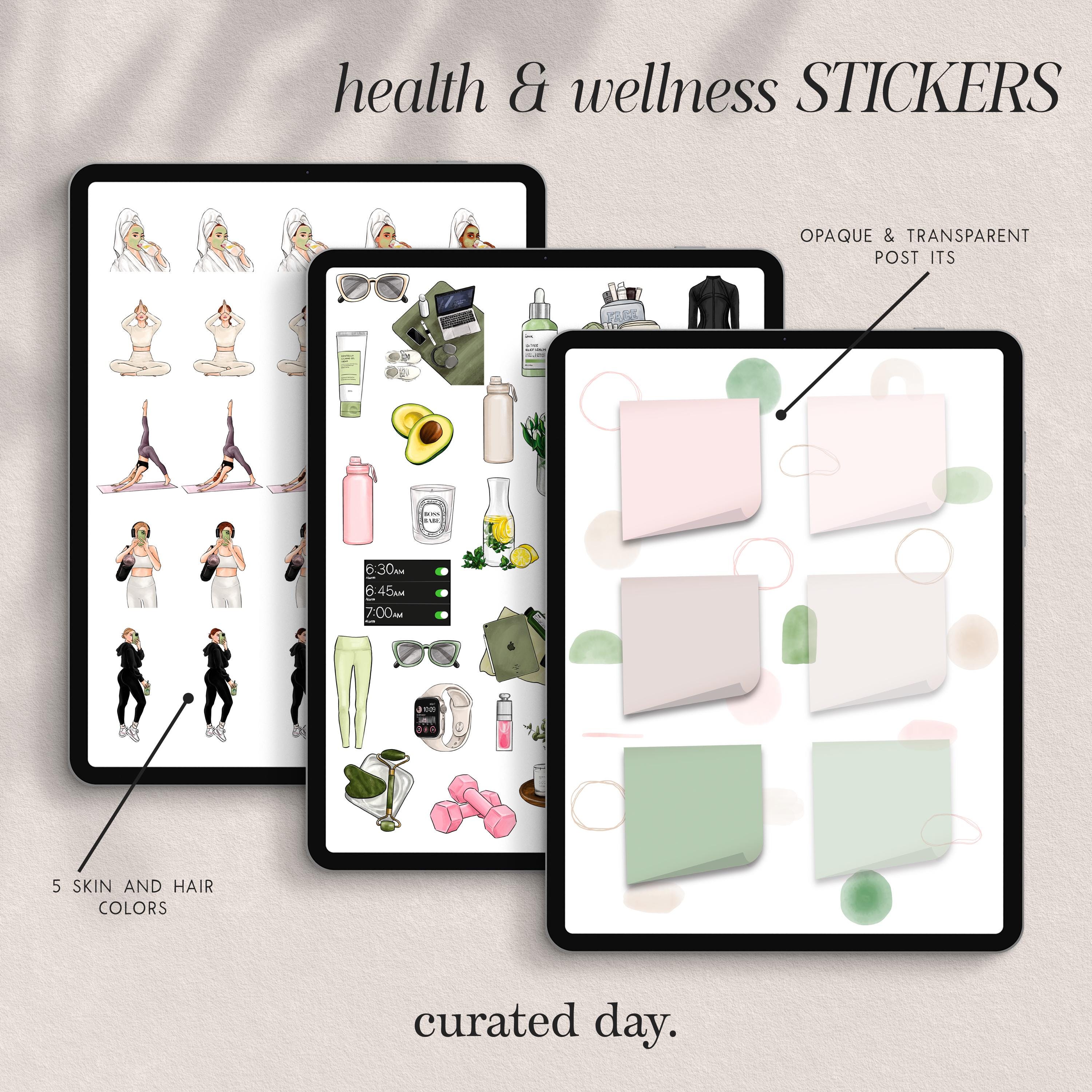 Wellness Aesthetic Digital Planner Stickers for Goodnotes | Fitness ...