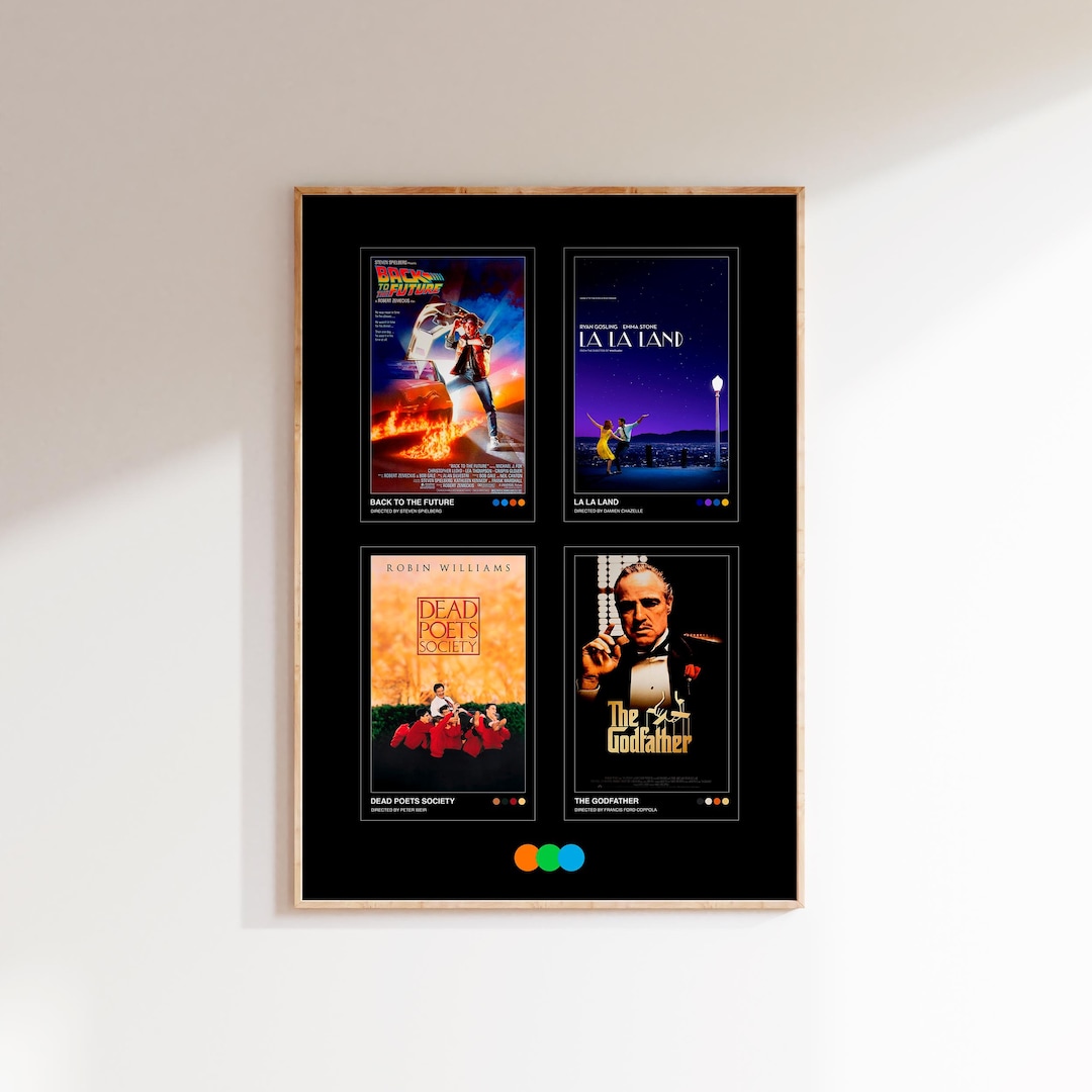 Custom Top 4 Favorite Movies Poster Print, Personalized Trendy ...