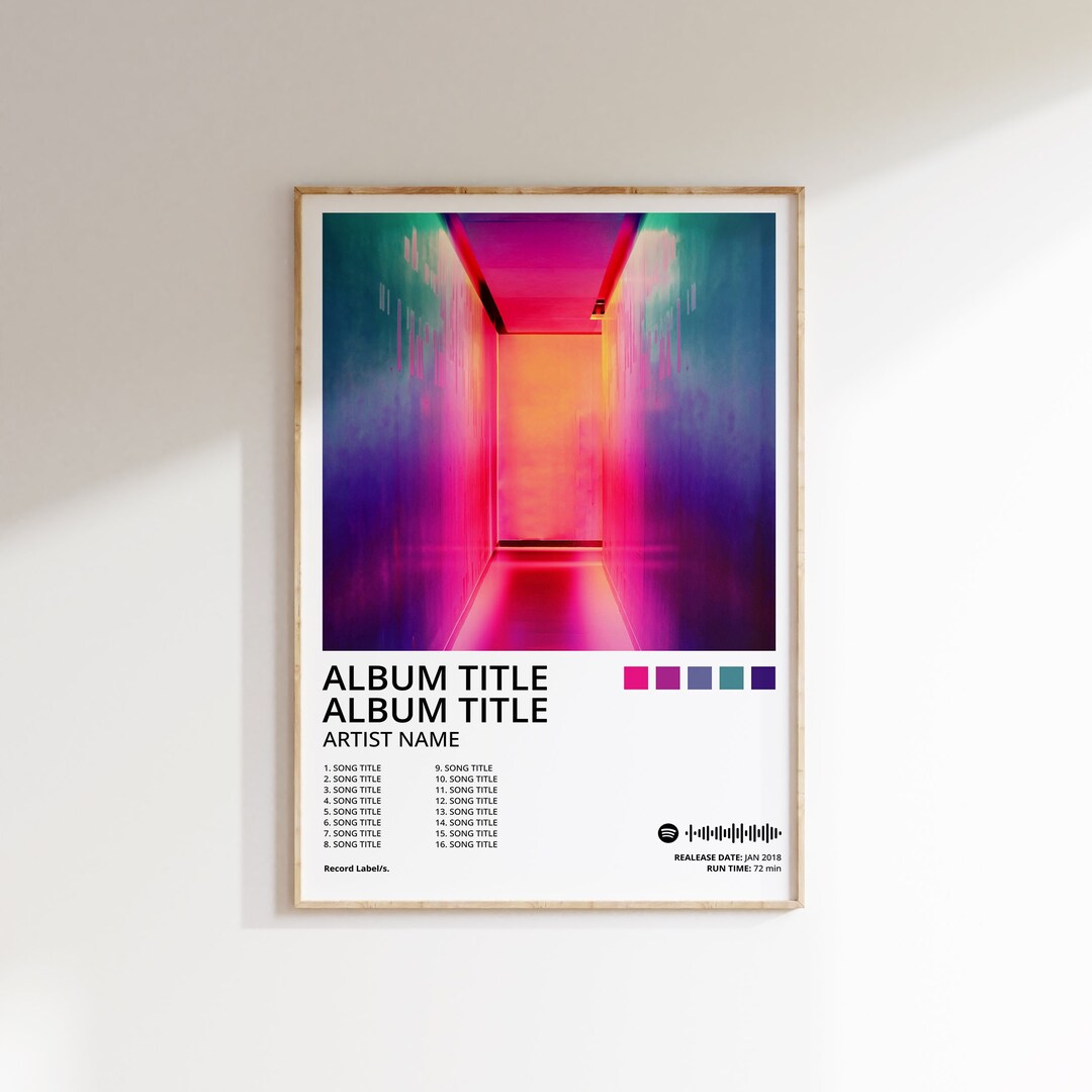 Custom Music Album Poster, Choose Your Favorite Album, Custom Music ...