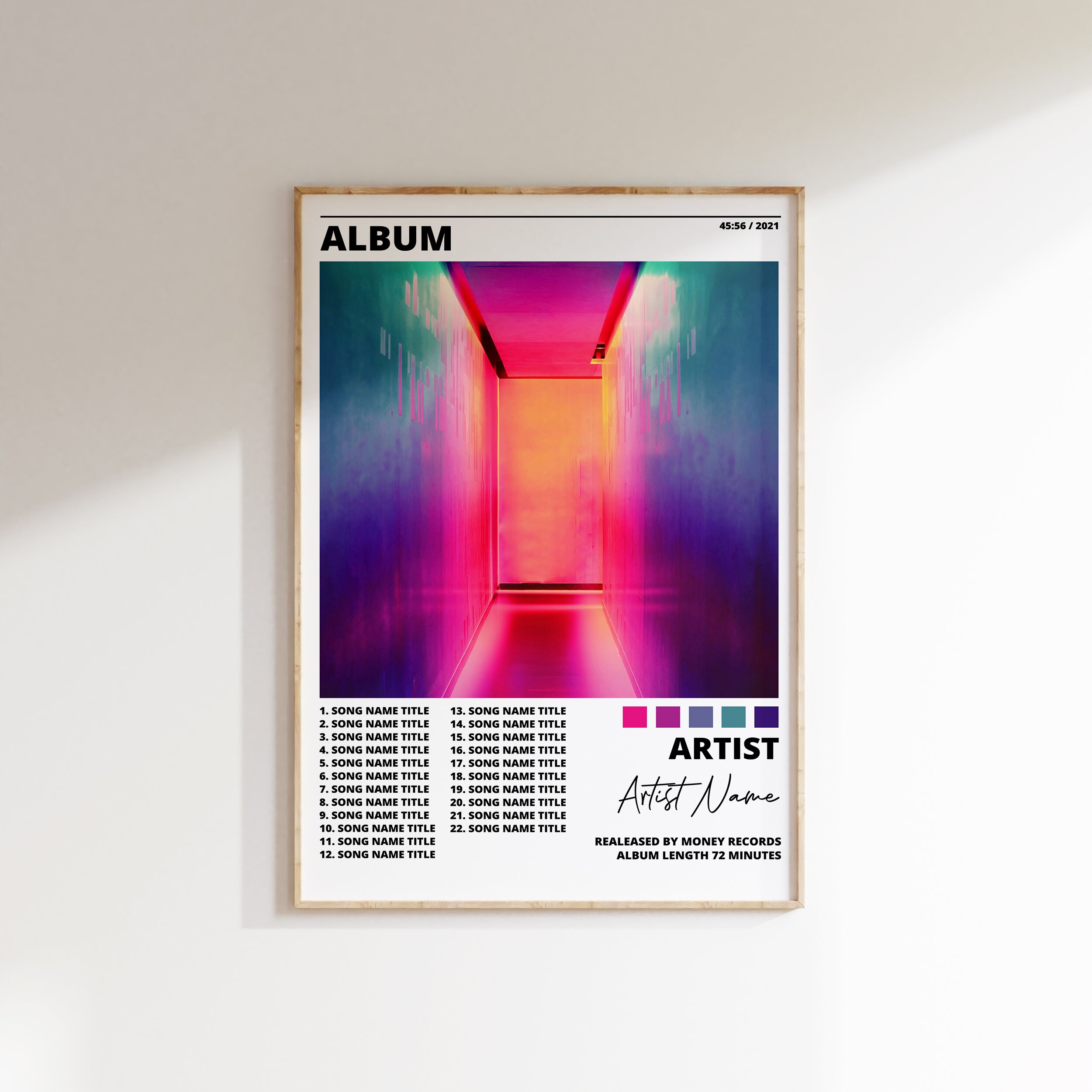 Custom Music Album Poster Set of 3: Personalized Wall Art (digital ...