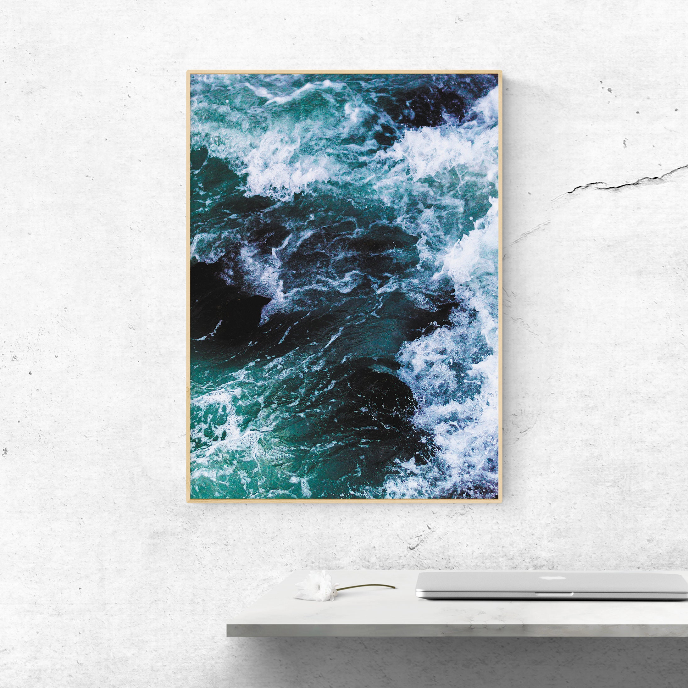 Ocean Print Ocean Coastal Poster Printable Ocean Waves Sea - Etsy