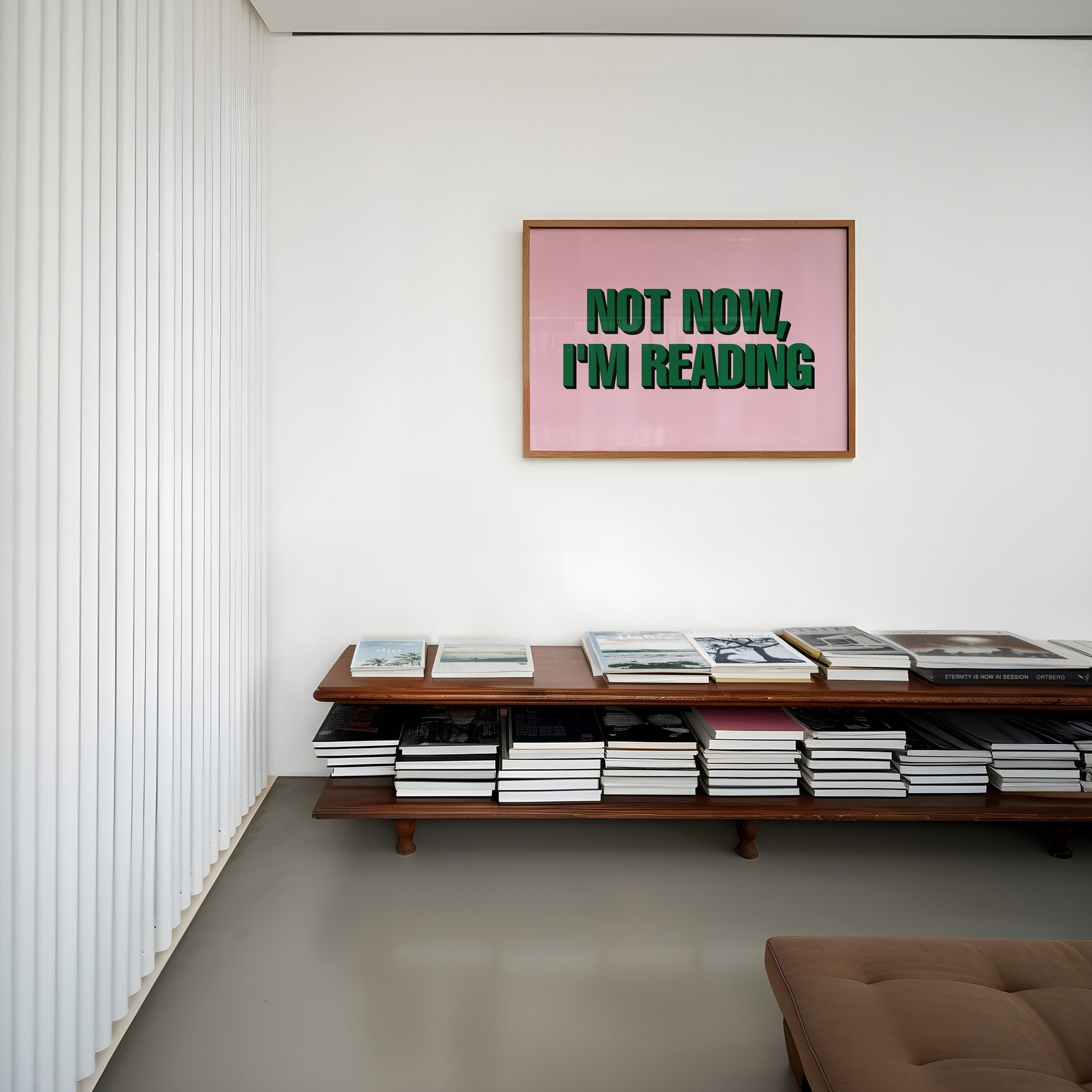 Not Now I'm Reading Print, Reader Wall Art, Book Lover Poster, Bookish ...