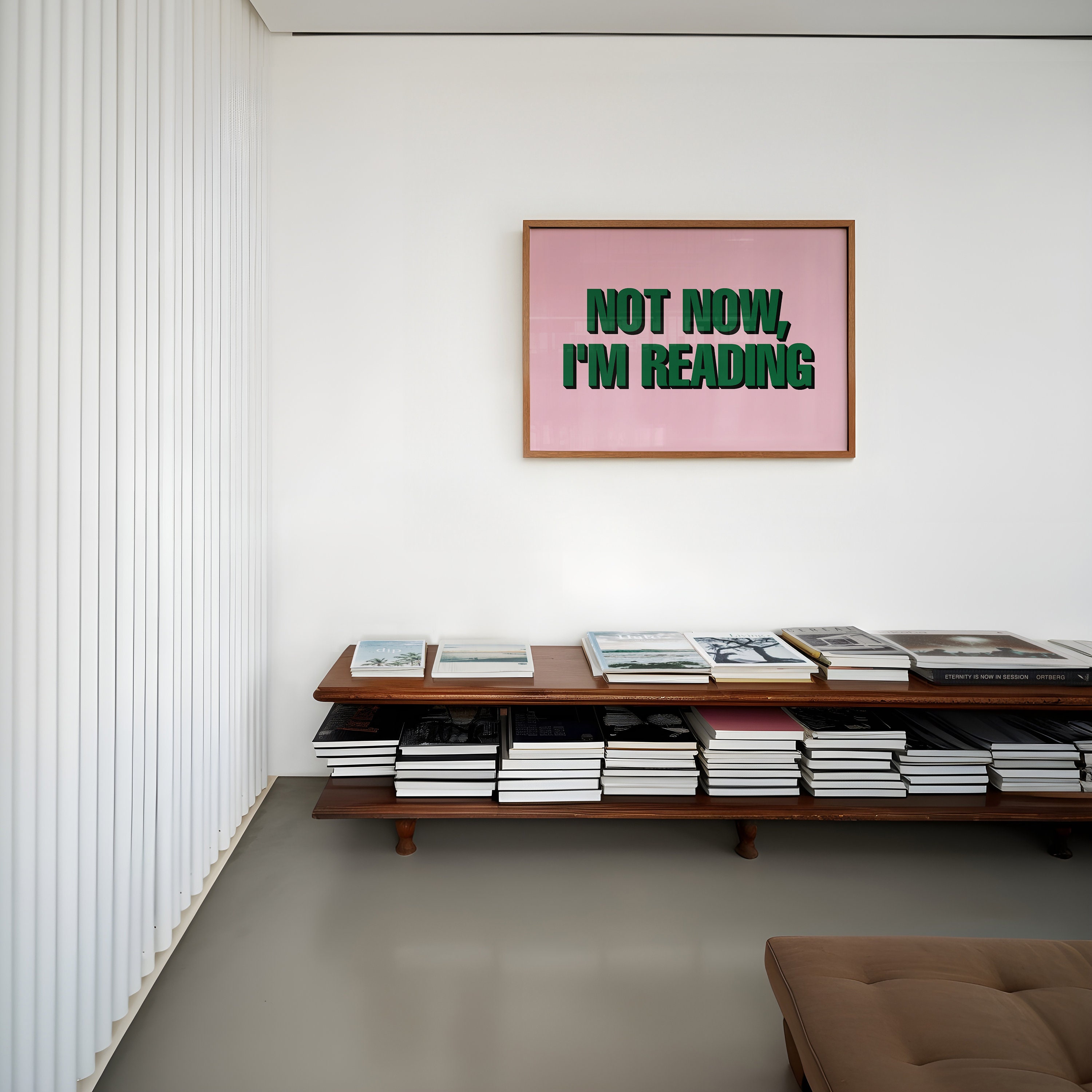 Not Now I'm Reading Print, Reader Wall Art, Book Lover Poster, Bookish ...