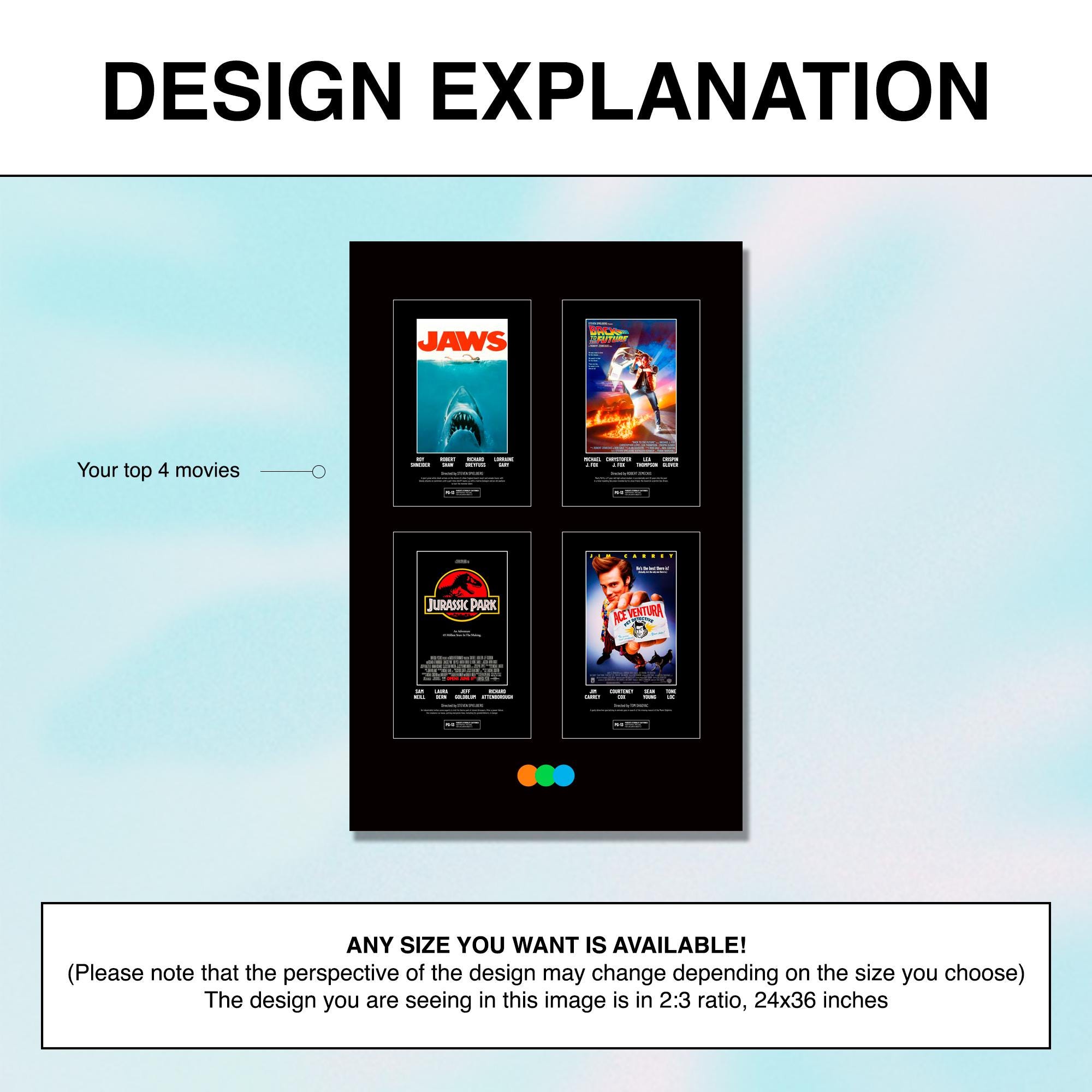 Custom Letterboxd Top 4 Movies Poster Print, Personalized Trendy ...