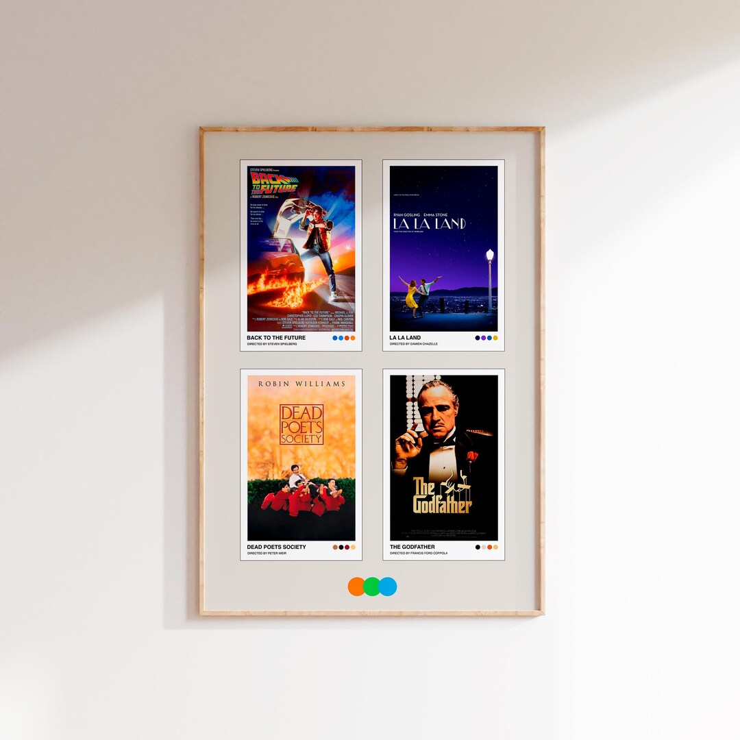 Custom Top 4 Favorite Movies Poster Print, Personalized Trendy Classic ...