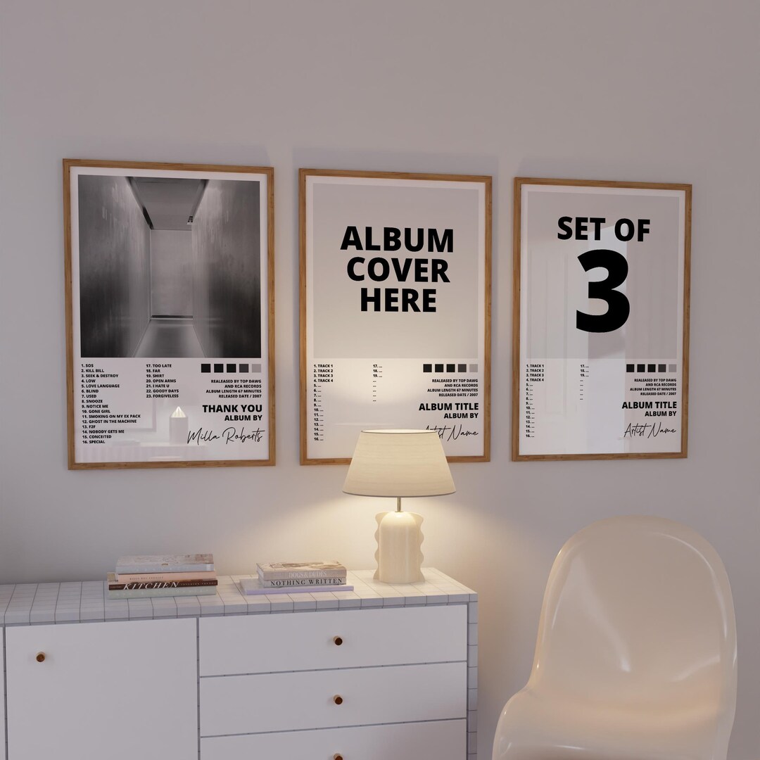 Custom Music Album Cover Print Set of 3 (digital Download) - Etsy