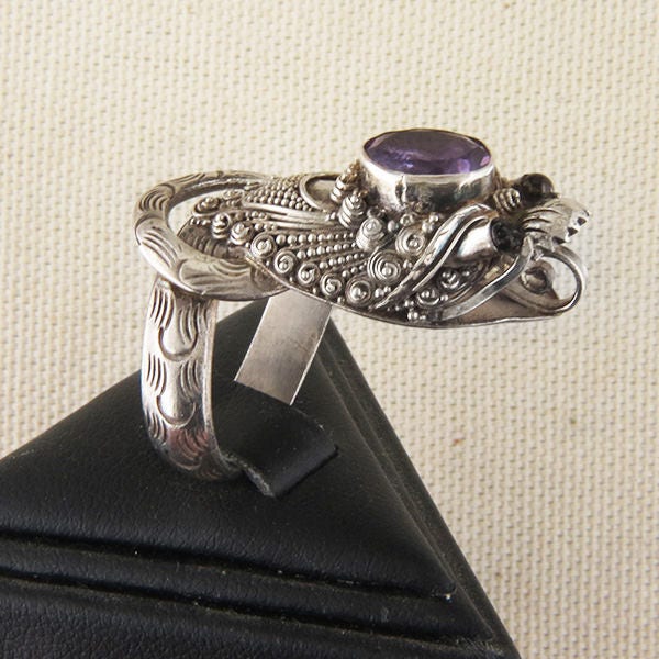 Sterling Silver Balinese Snake Naga Dragon Ring - Etsy