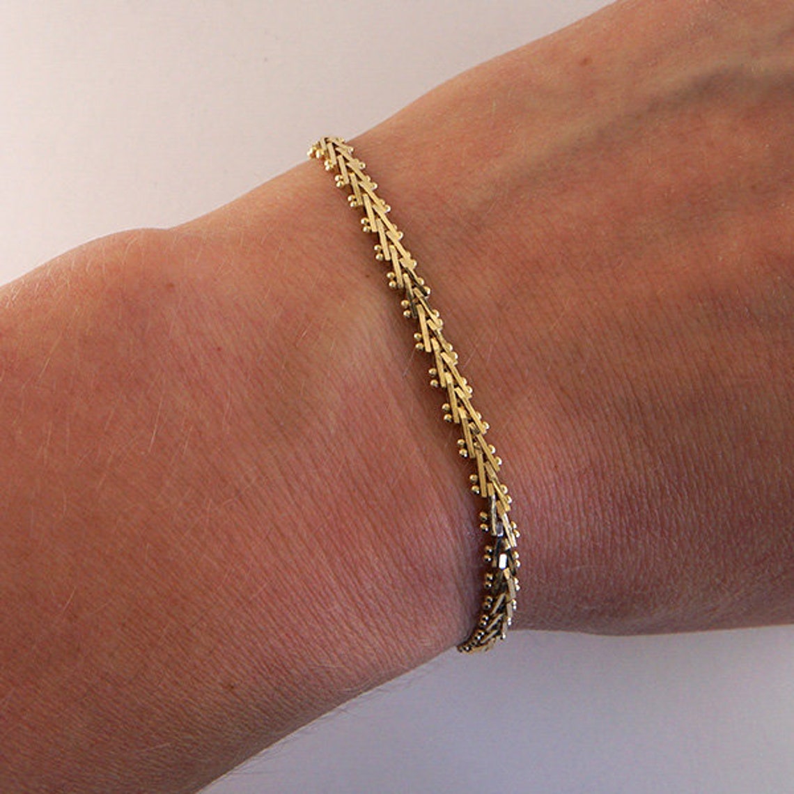 Unique Gold Bracelet Yellow Gold Bracelet - Etsy