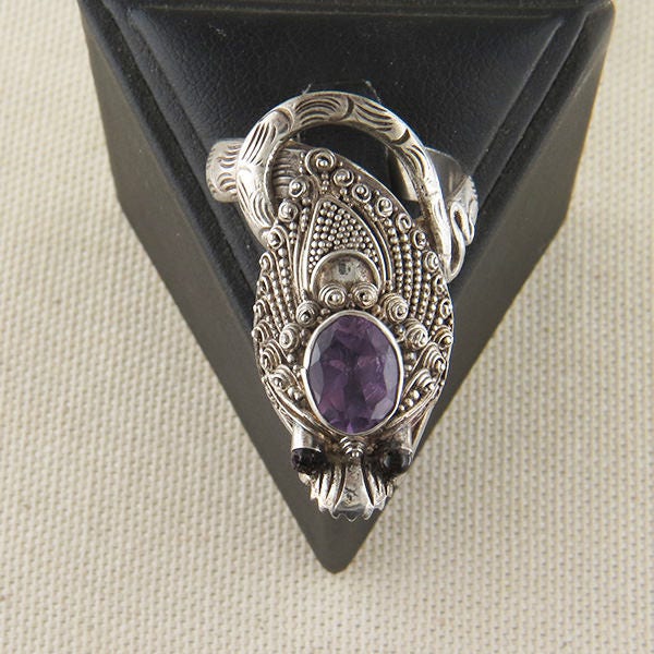 Sterling Silver Balinese Snake Naga Dragon Ring - Etsy