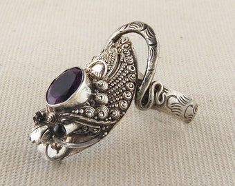 Silver Naga Ring - Etsy