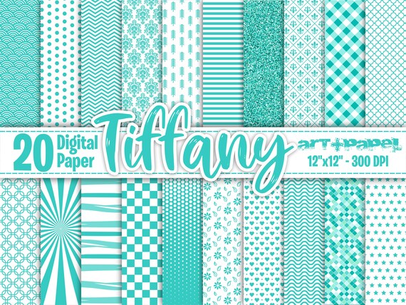 Tiffany Digital Paper | Etsy