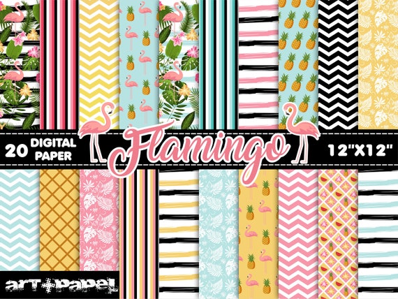 Digital Paper Flamingo Free Clipart | Etsy