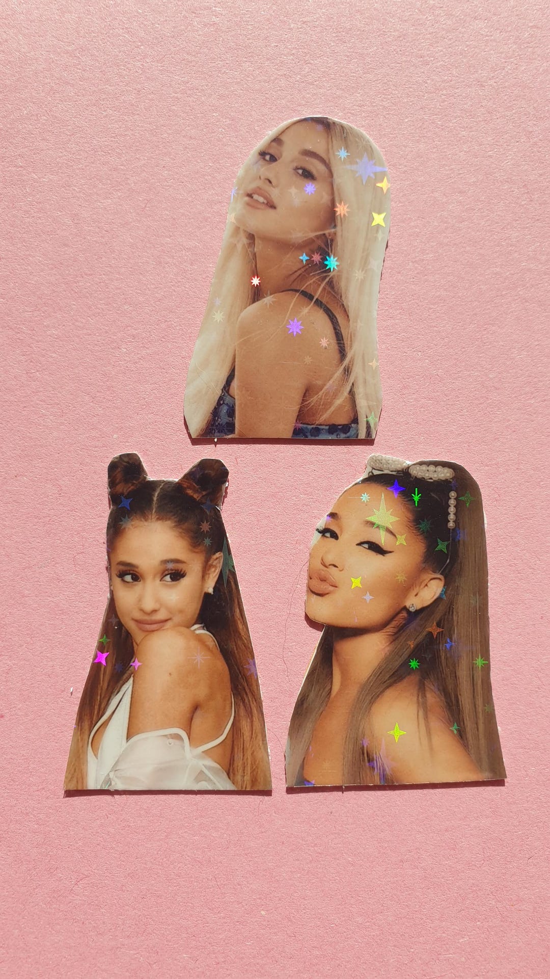 Ariana Grande Sticker Set of 3, Stickers, Holographic Star Stickers ...