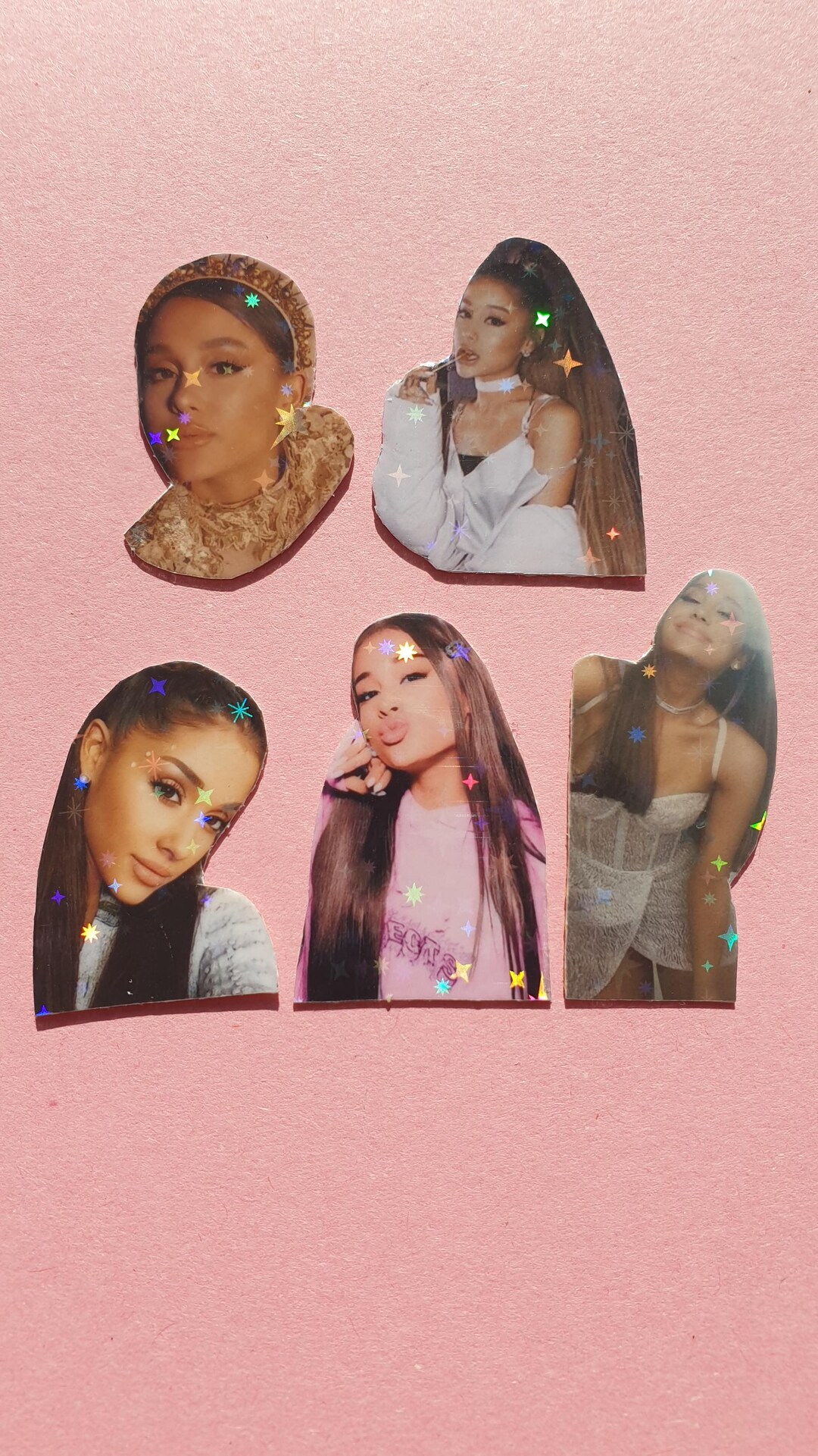 Ariana Grande Sticker Set of 5, Stickers, Holographic Star Stickers ...