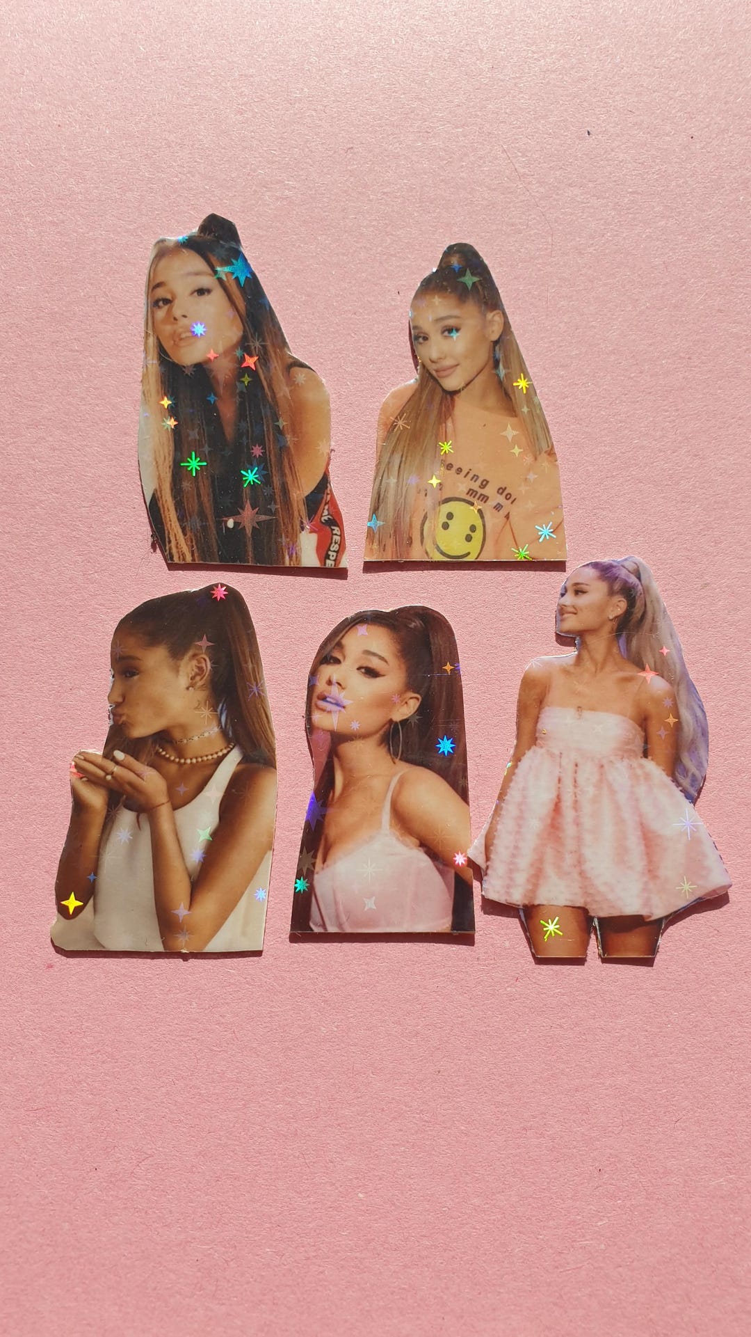Ariana Grande Sticker Set of 5, Stickers, Holographic Star Stickers ...