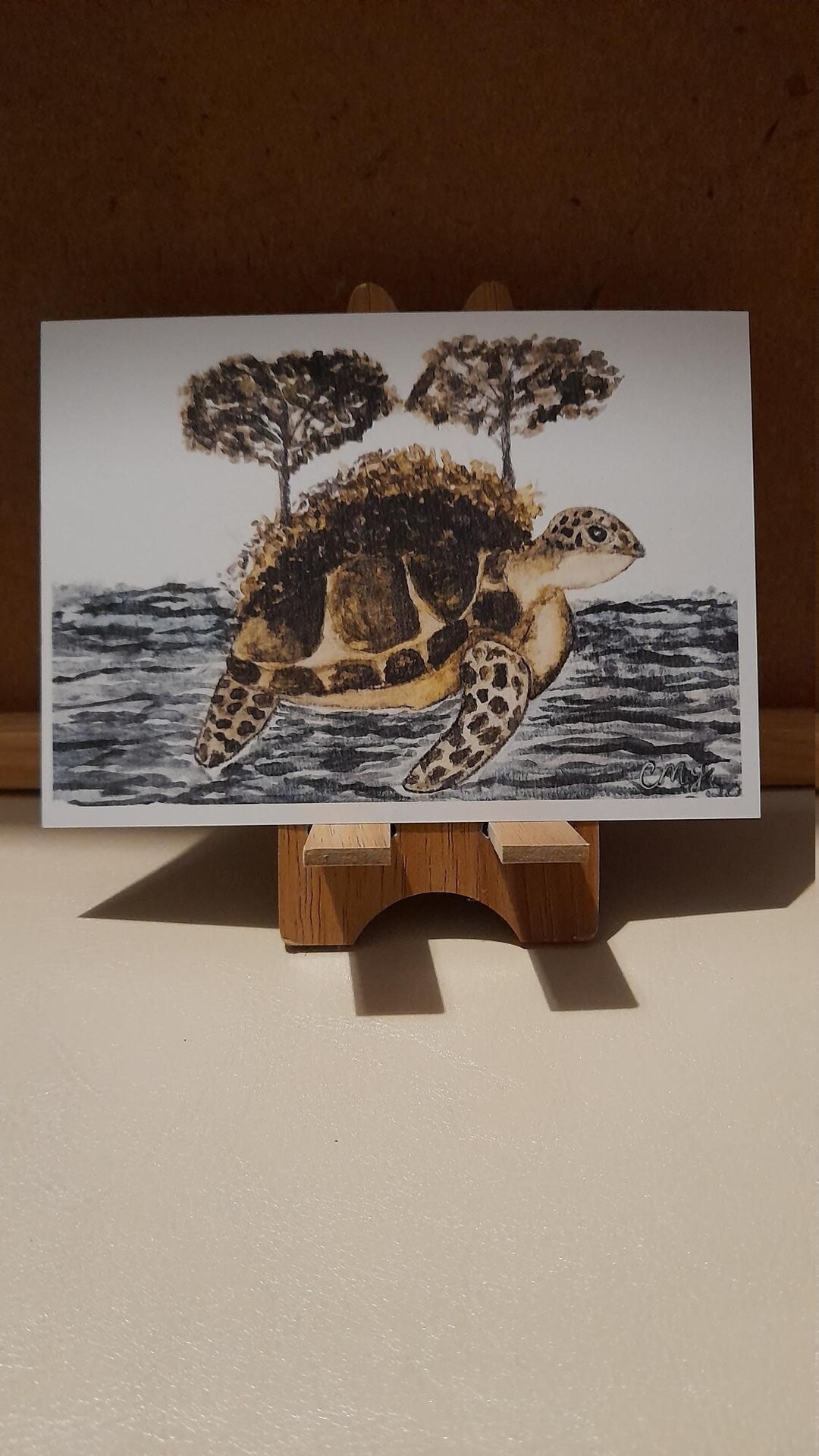 Turtle Island Art Print A6 & A5 Turtle Illustration - Etsy