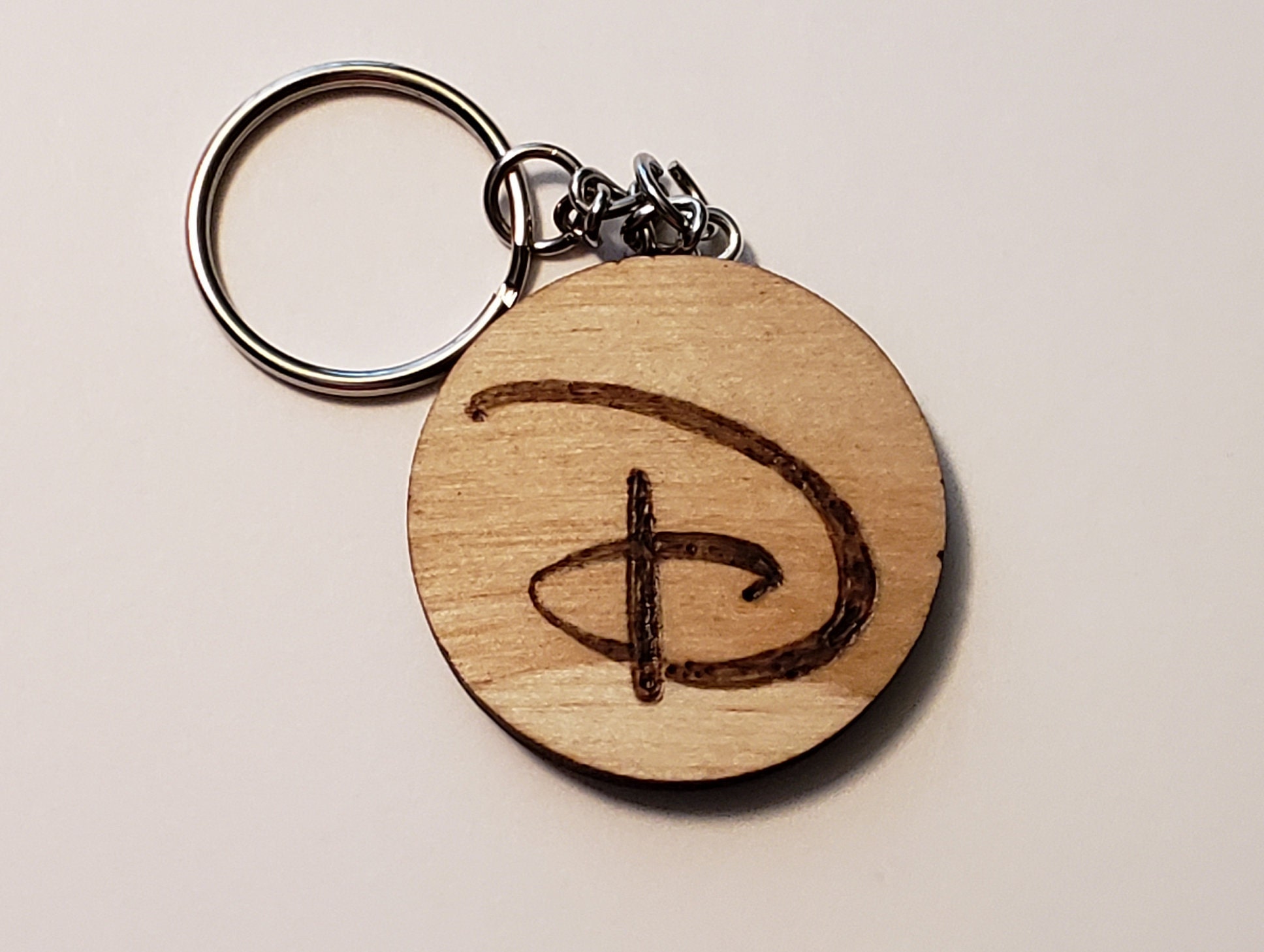 Mickey Mouse Woodburnt Keychain - Etsy