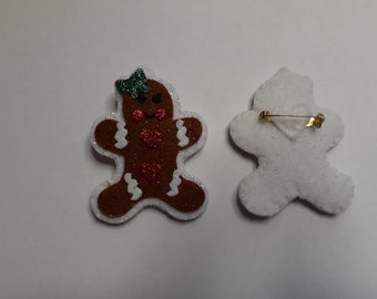 Gingerbread Woman Pin/brooch Cookie Heart Christmas Love Seasonal ...