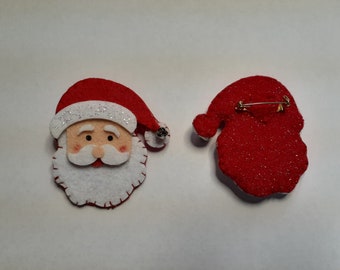 Light up Santa Pin | Etsy