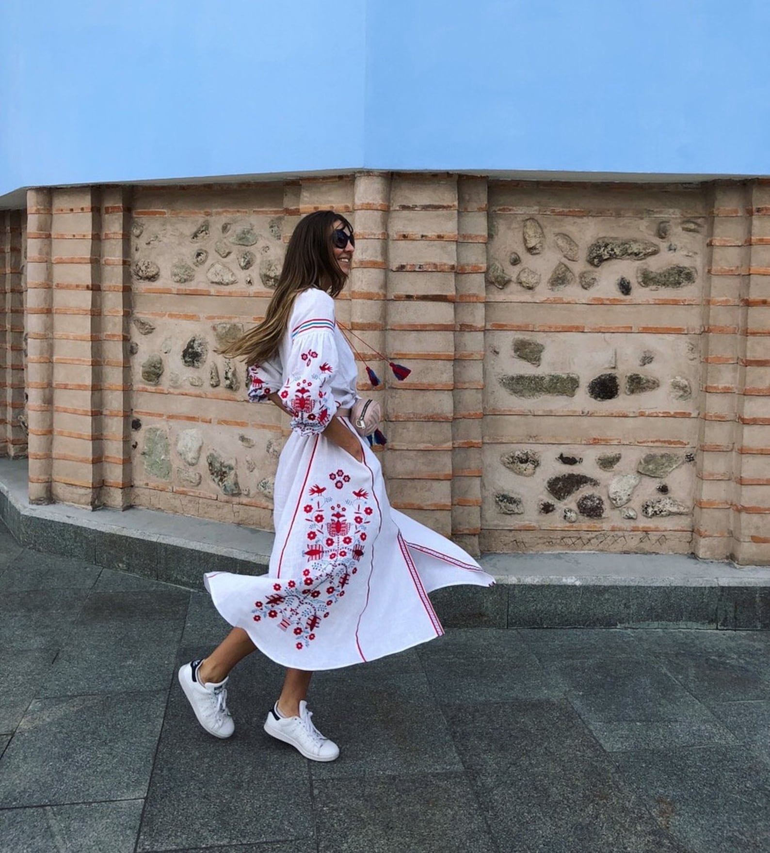 Embroidered White Color Long Boho Dress Bohemian Style - Etsy