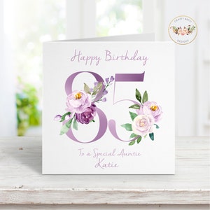 Happy 85th Birthday Card | Personalised Card | Personalised 85th Card ...