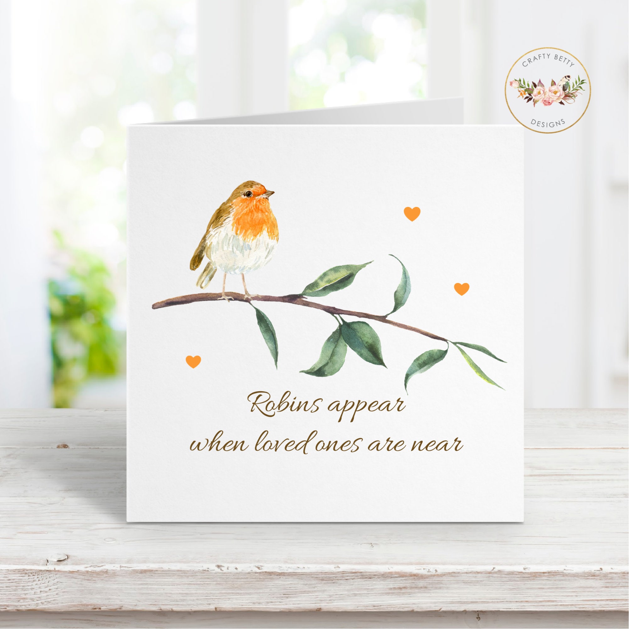 Bereavement Card Robin Card Loss Sorry For Your Loss | Etsy