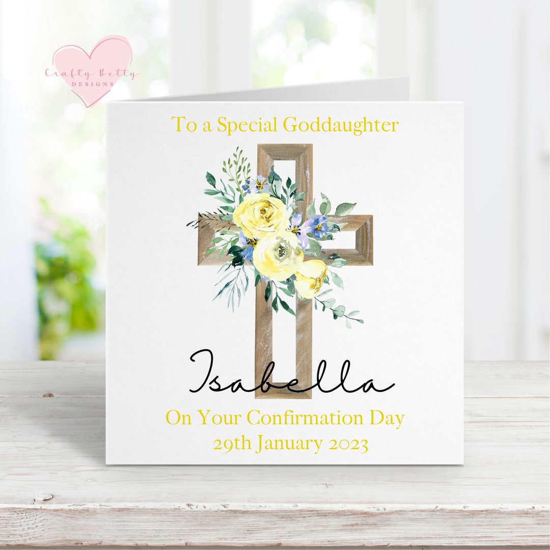 Personalised Girls Confirmation Card, Goddaughter Daughter ...