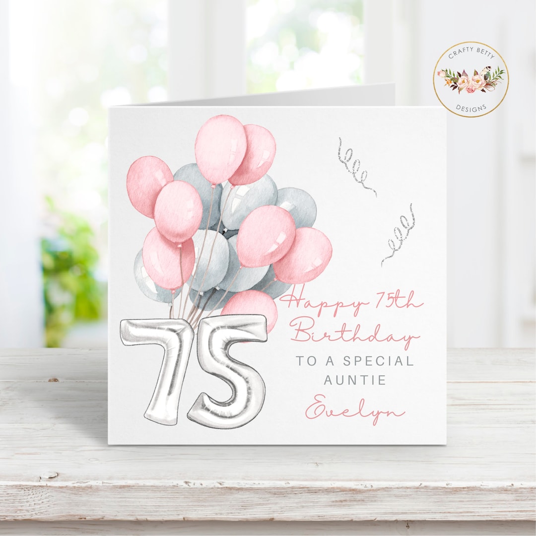 Happy 75th Birthday Card Personalised Card Personalised 75th Card happy-75th-birthday-card-personalised-card-personalised-75th-card