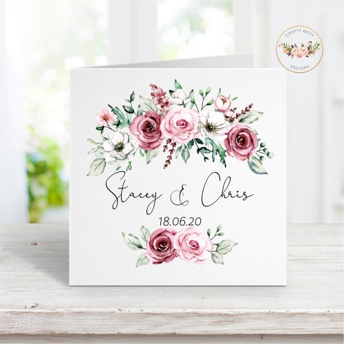 Personalised Wedding Card Newly Married Couple Greeting Card | Etsy