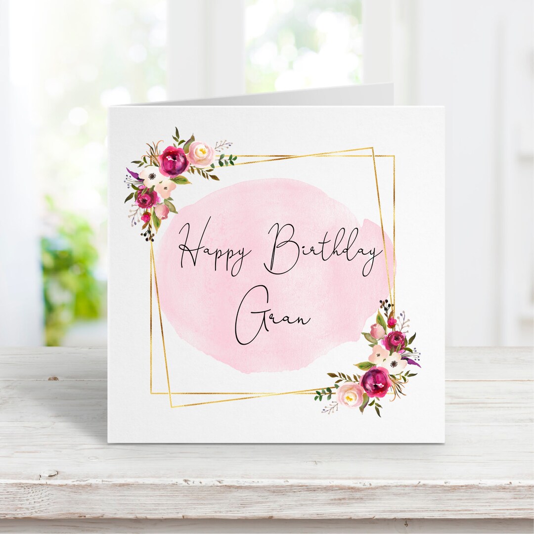 Gran Birthday Card | Birthday Card | Card to My Gran | Gran Card | Card ...