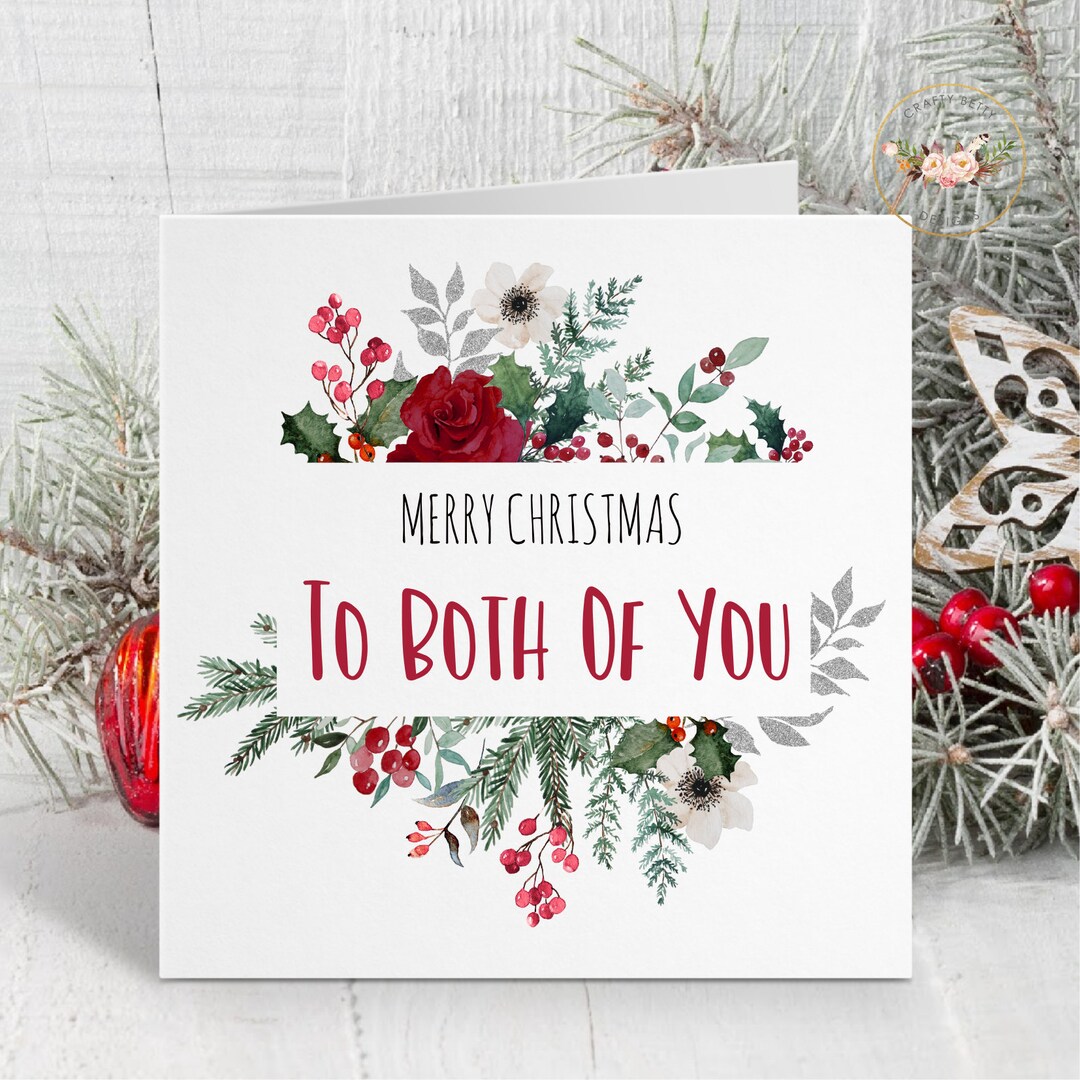 To Both of You Christmas Card Christmas Card Card to Both OF - Etsy UK