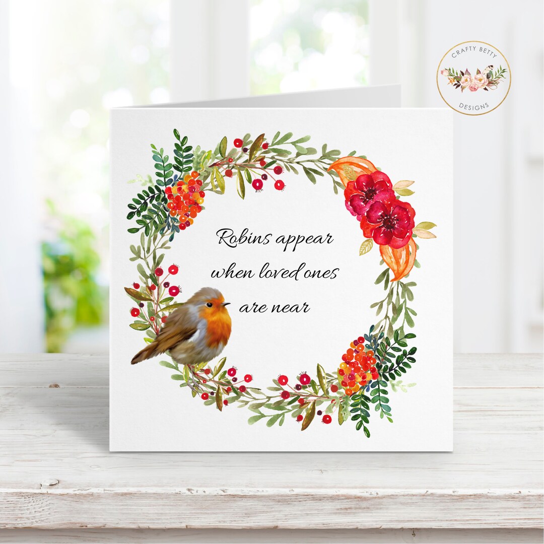 Bereavement Card Robin Card Loss Sorry for Your Loss Sympathy Card ...