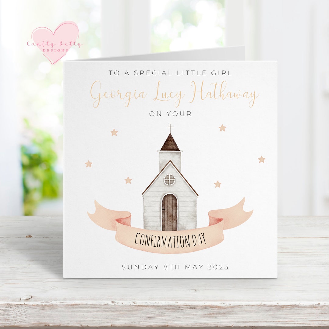 Personalised Girls Confirmation Card, Goddaughter Daughter ...