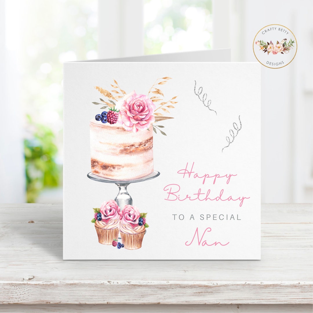 Nan Birthday Card, Birthday Card, Card to My Nan, Nan Card, Card for My ...
