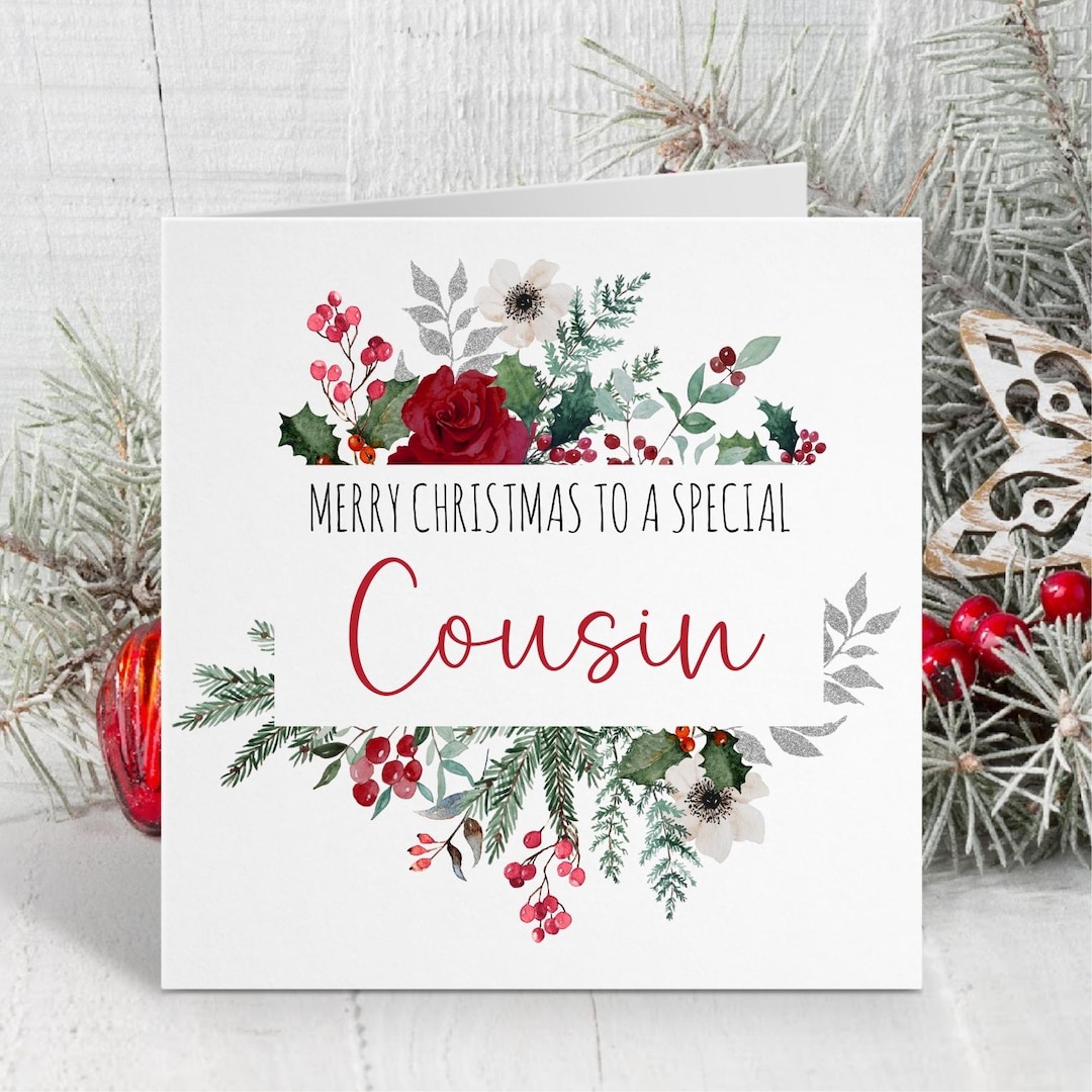 Cousin Christmas Card, Christmas Card, Card to My Cousin, Cousin Card ...