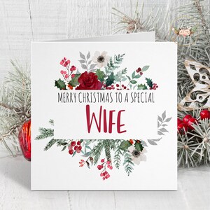 Wife Christmas Card Christmas Card Card to My Wife Wife - Etsy