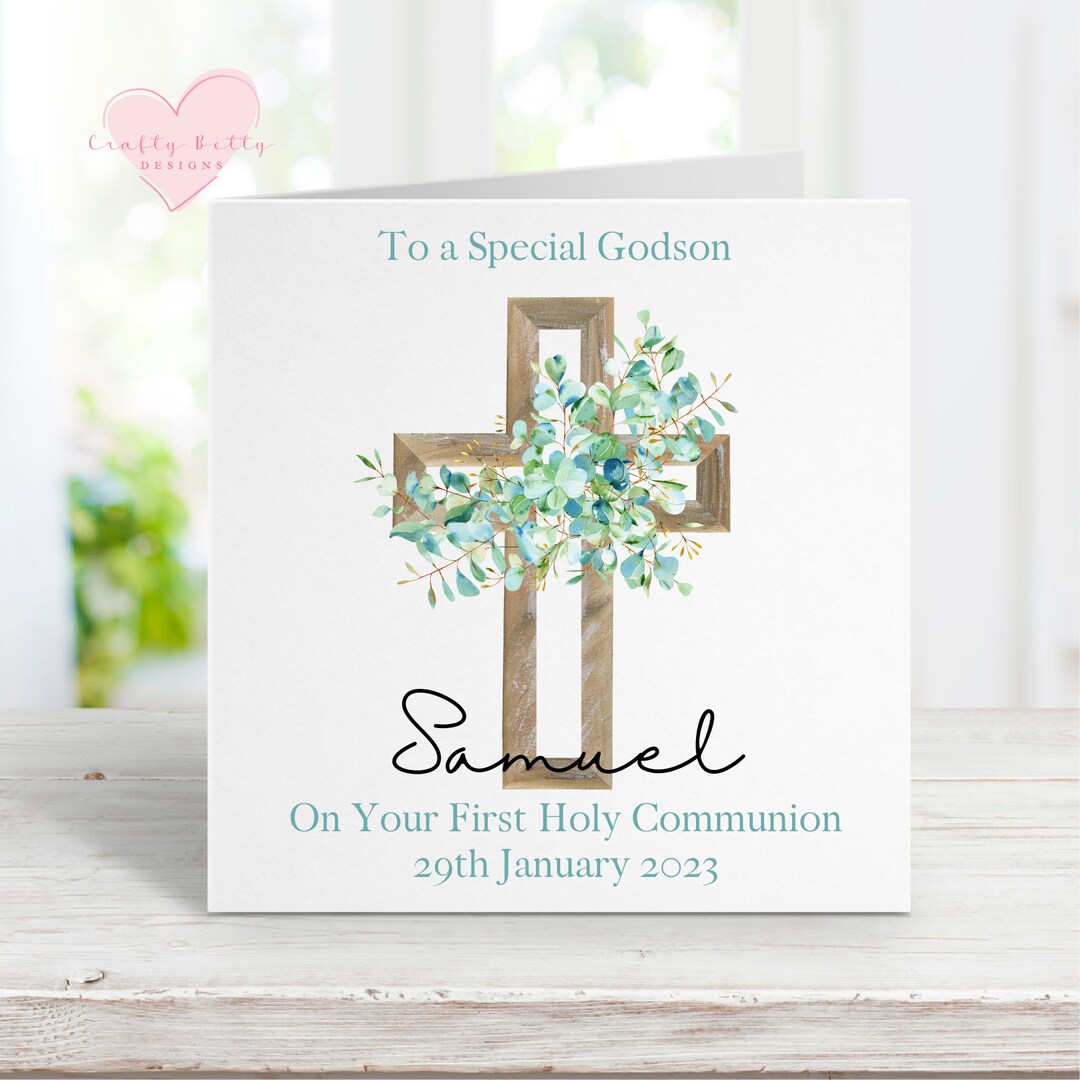 Personalised First Holy Communion Card, 1st Holy Communion Card ...