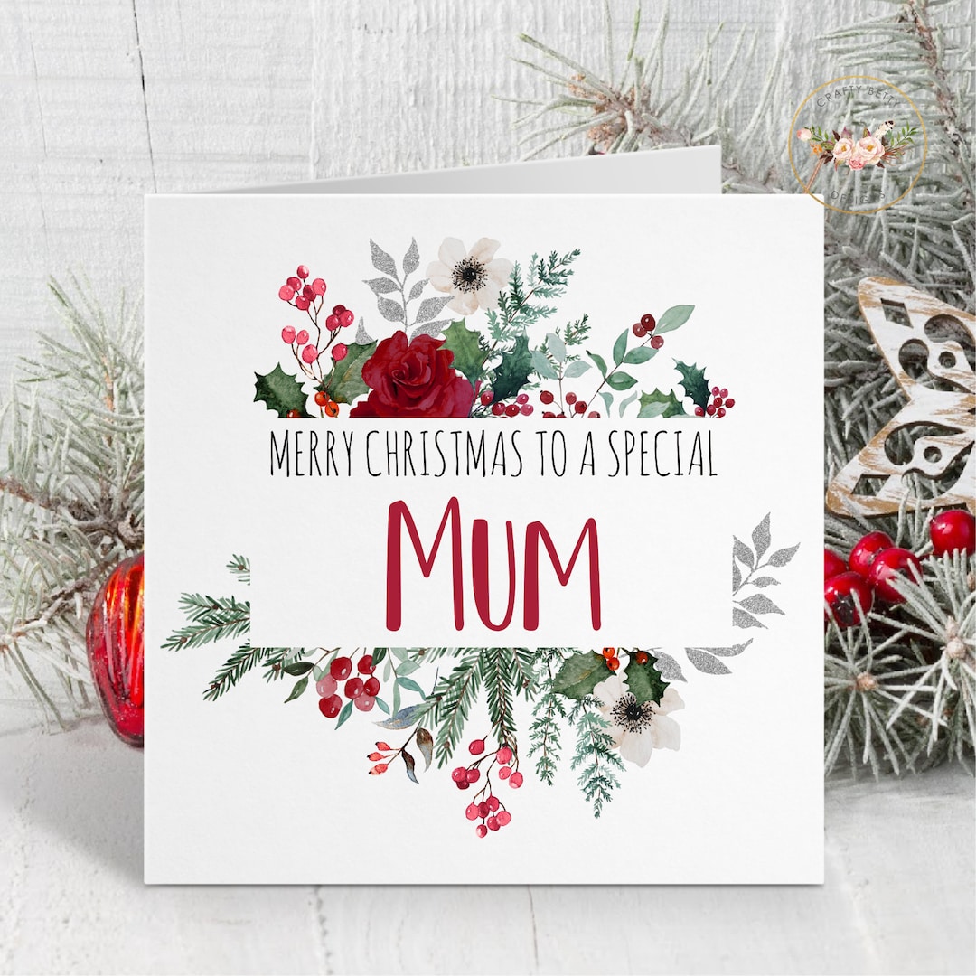 Mum Christmas Card Christmas Card Card to My Mum Mum Card - Etsy UK