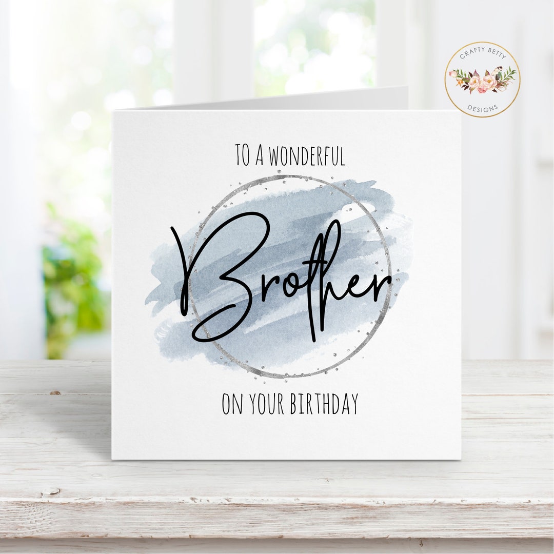 Brother Birthday Card | Birthday Card | Brother Card | Card for My ...