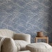 Blue Arches, Abstract Wallpaper, Vintage Style Wall Decoration, Retro ...