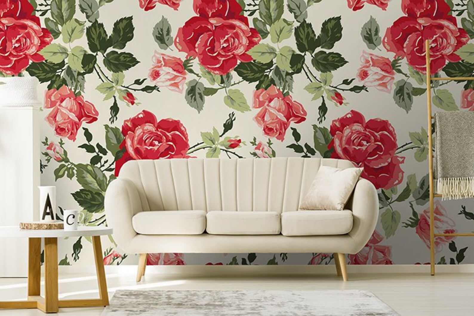 Fancy Roses Wallpaper | Self Adhesive Wallpaper, Removable Wallpaper ...